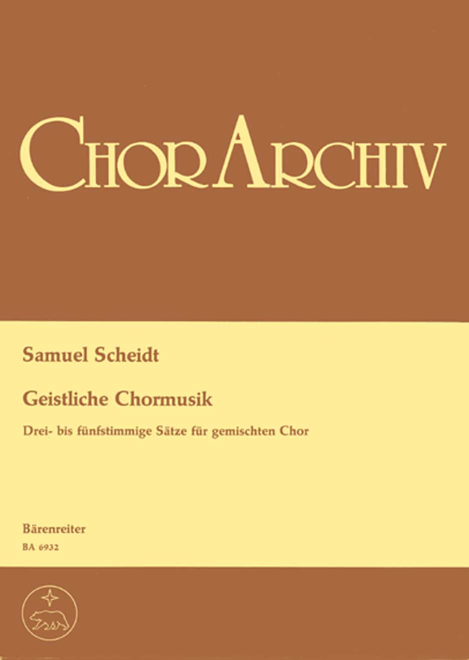 Scheidt, Samuel: Geistliche Chormusik | Gottfrid Johansson musik Stockholm